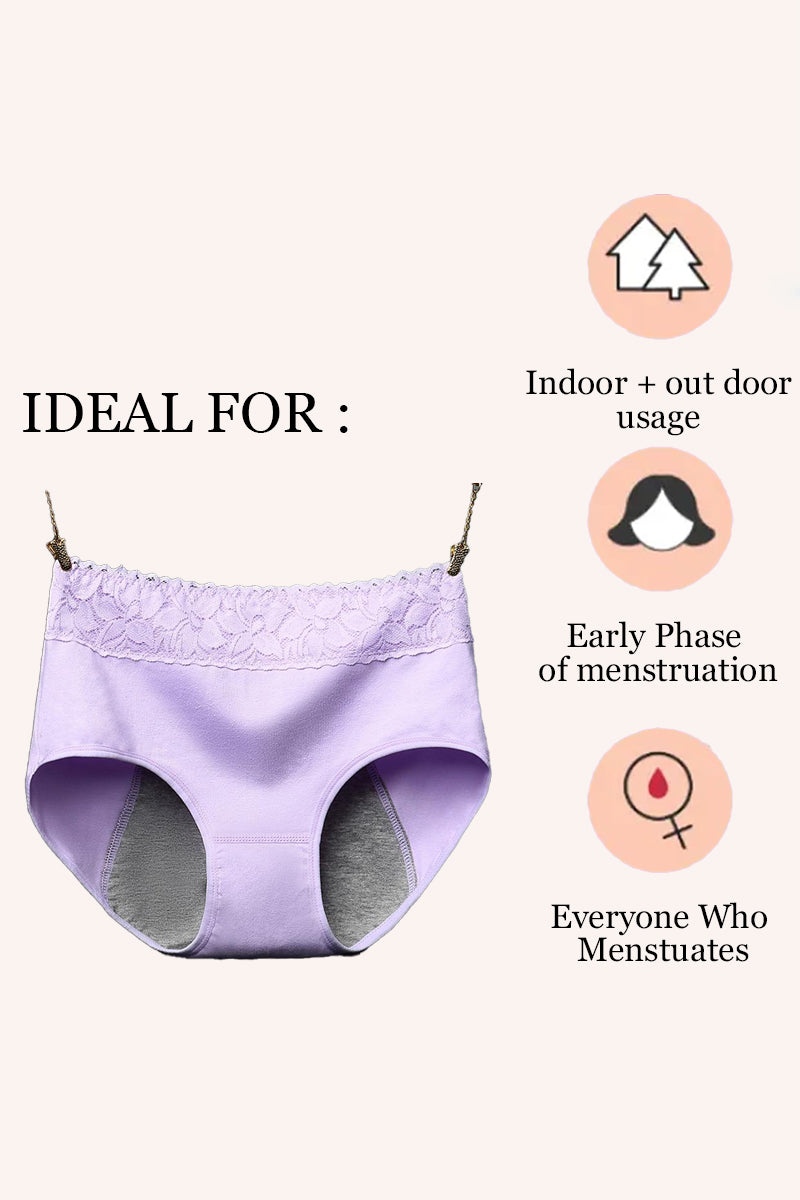 Super Soft Cotton High Waist Leak Proof Period Panties-Purple – Espicopink