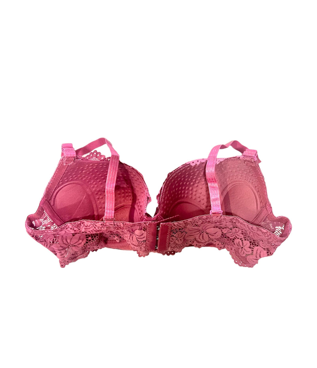 Tea Pink Floral Lacy Padded Bra – Espicopink