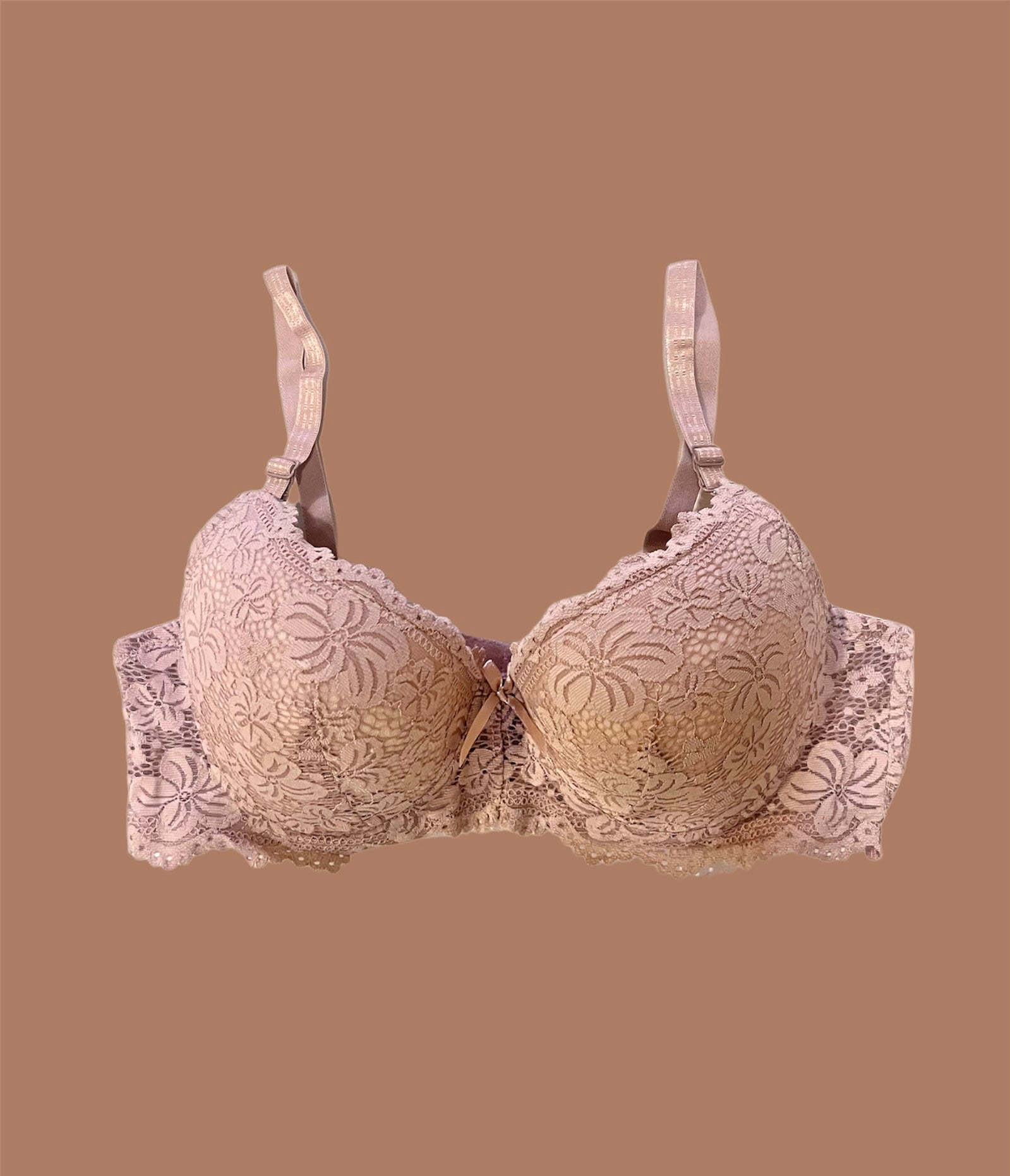 Tea Pink Floral Lacy Padded Bra – Espicopink